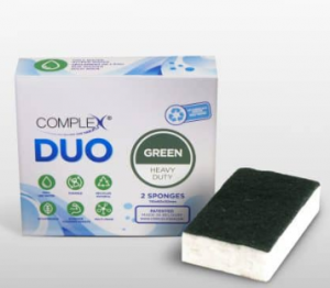 Complex Duo green – 2 pack - Sponge & scouring pads - Needl by Wabel
